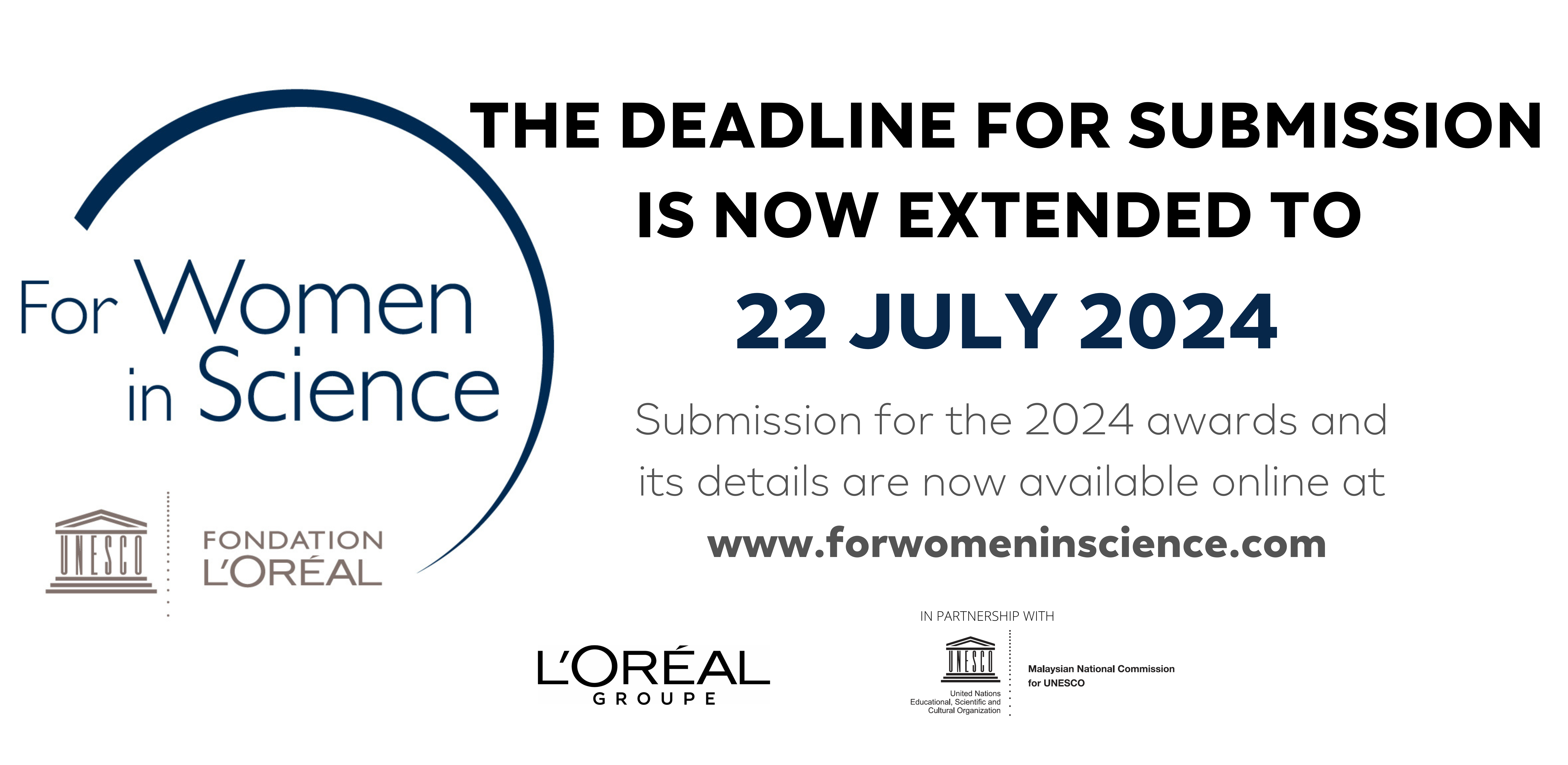 Singapore - 2024 Call for application | For Women in Science